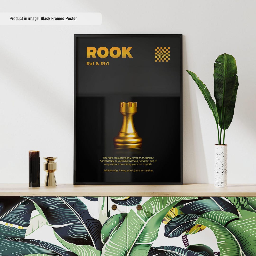 Gold Chess Rook Canvas Art Print – Chess Lover Gift - Etsy