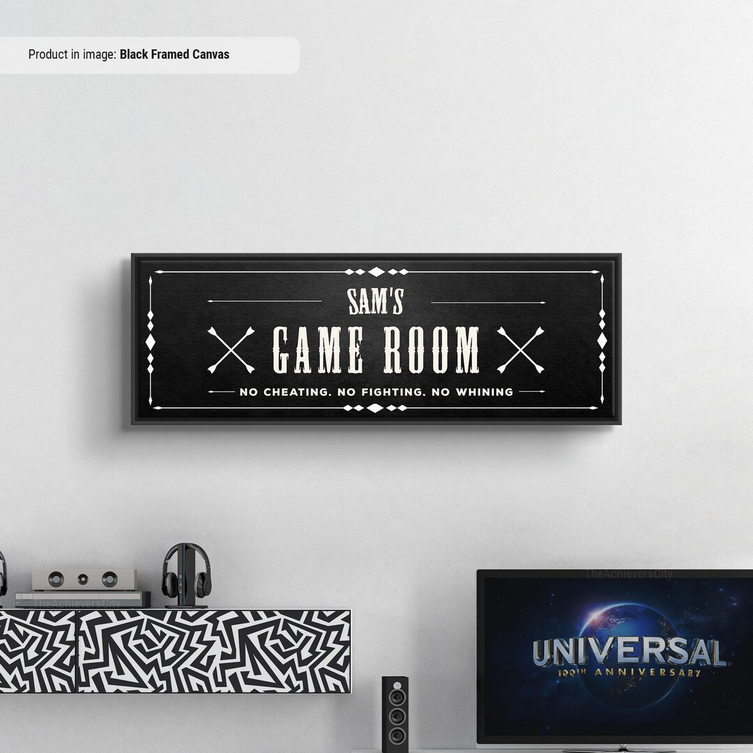 Game Room - Custom Canvas Sign Wall Art, Custom Game Room Sign, Custom ...