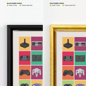 Evolution of Game Controllers - Wall Art, Retro Gaming Print, Cool ...