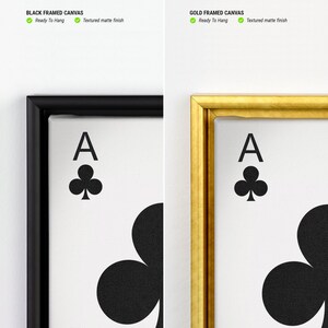AKQJ of Clubs - Playing Cards Wall Art Set of Four, Playing Card Print ...