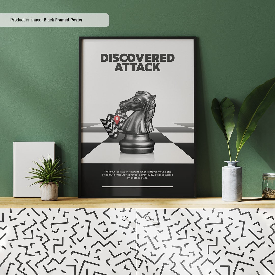 Discovered Attack - Chess Term Art Print, Chess Wall Art, Chess ...