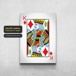 Set of AKQJ Diamonds Playing Cards Poster or Canvas Wall Art - Etsy