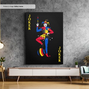 Joker - Playing Card Wall Art, Joker Poster, Classic Joker Card Print ...