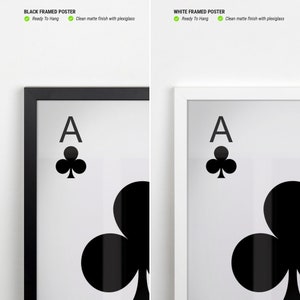 AKQJ of Clubs - Playing Cards Wall Art Set of Four, Playing Card Print ...