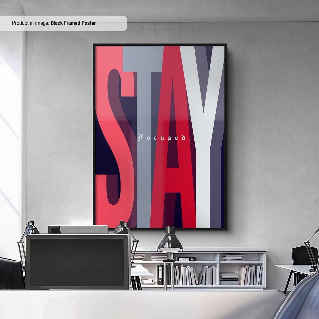 Stay Focused Motivational Canvas Print – Modern Office Art - Etsy