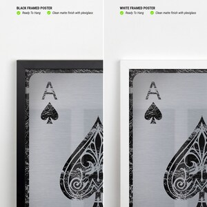 Silver AKQJ - Playing Cards Canvas Wall Art Set of Four, Playing Card ...