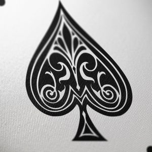 Vintage Spades Playing Card Art Print Set – Man Cave Decor - Etsy