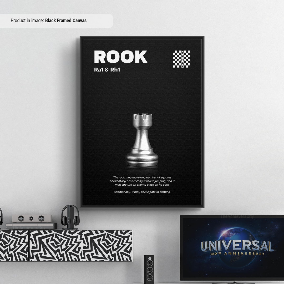 White Rook - Chess Piece Print Wall Art, Chess Pieces and Moves ...
