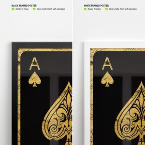 Gold Playing Cards Wall Art – Poker Hand Prints, Set of 4 - Etsy
