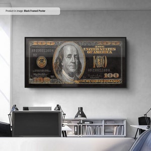Dollar Bill - Motivating Canvas Wall Art, Investment Wall Art, Stock ...