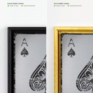Silver AKQJ - Playing Cards Canvas Wall Art Set of Four, Playing Card ...