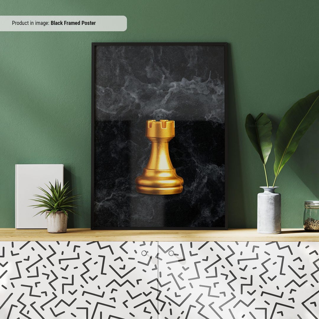Gold Chess Rook Canvas Art – Marble Background, Chess Lover Gift - Etsy