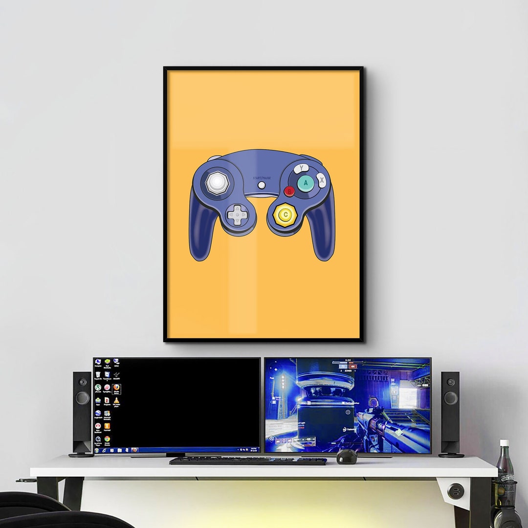 Vintage Controller Poster Gaming Room Wall Art Gaming Room - Etsy