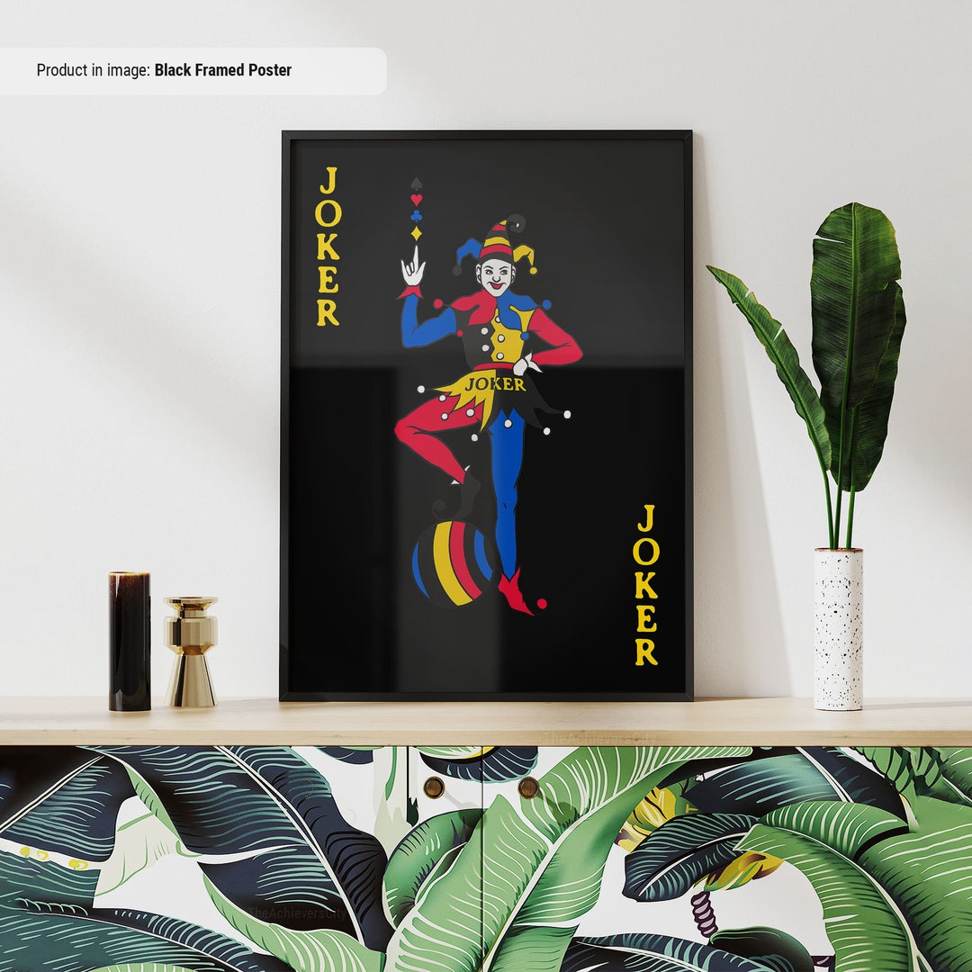 Joker - Playing Card Wall Art, Joker Poster, Classic Joker Card Print ...