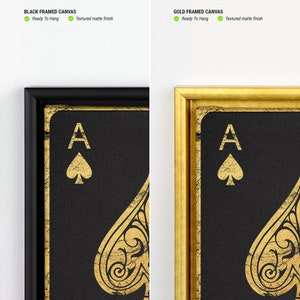Gold AKQJ - Playing Cards Wall Art Set of Four, Playing Card Print ...