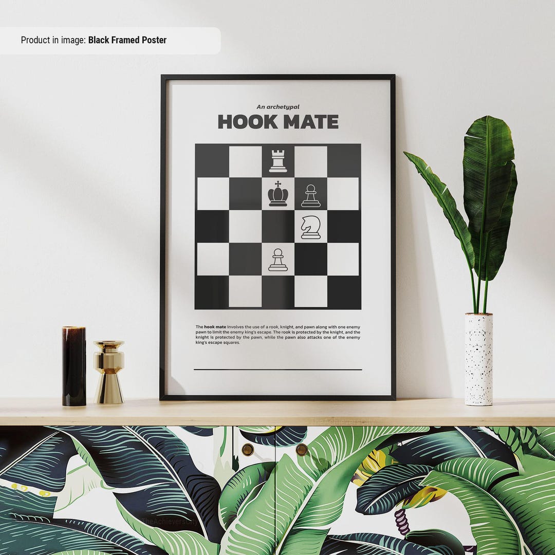 Hook Mate Chess Print – Checkmate Art, Chess Cheat Sheet - Etsy