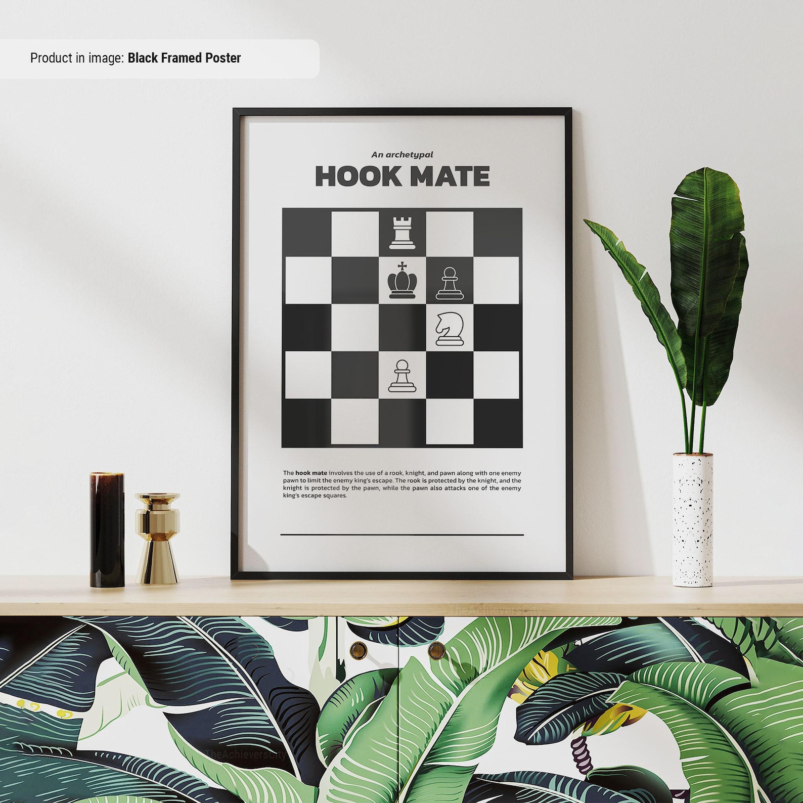 Hook Mate Chess Print – Checkmate Art, Chess Cheat Sheet - Etsy