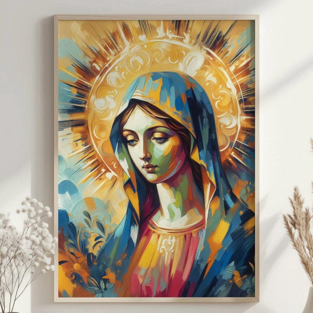 The Virgin Mary Catholic Gift for Her Virgin Mary Poster Religious ...