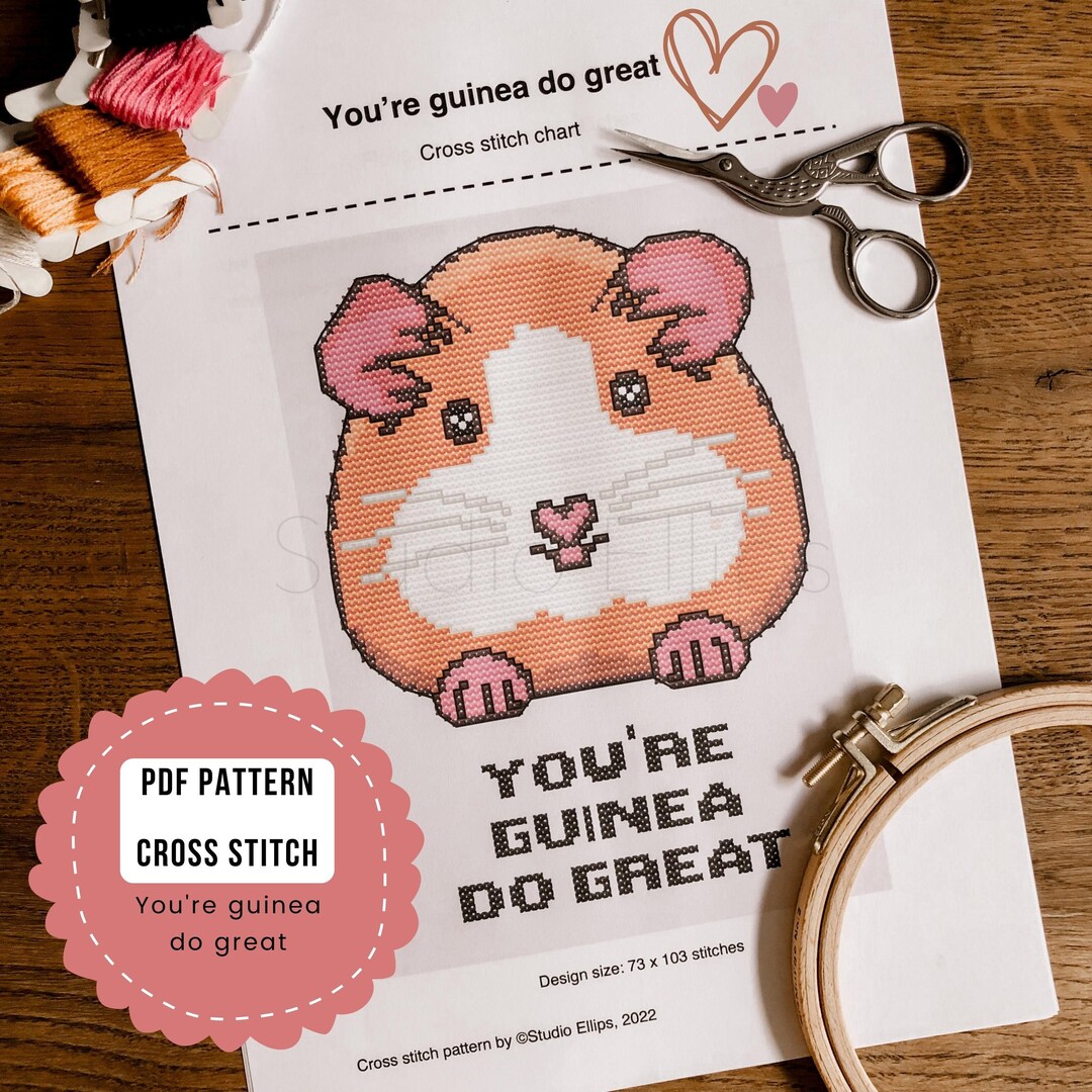 Guinea Pig Cross Stitch Pattern Instant Download PDF Counted Cross ...