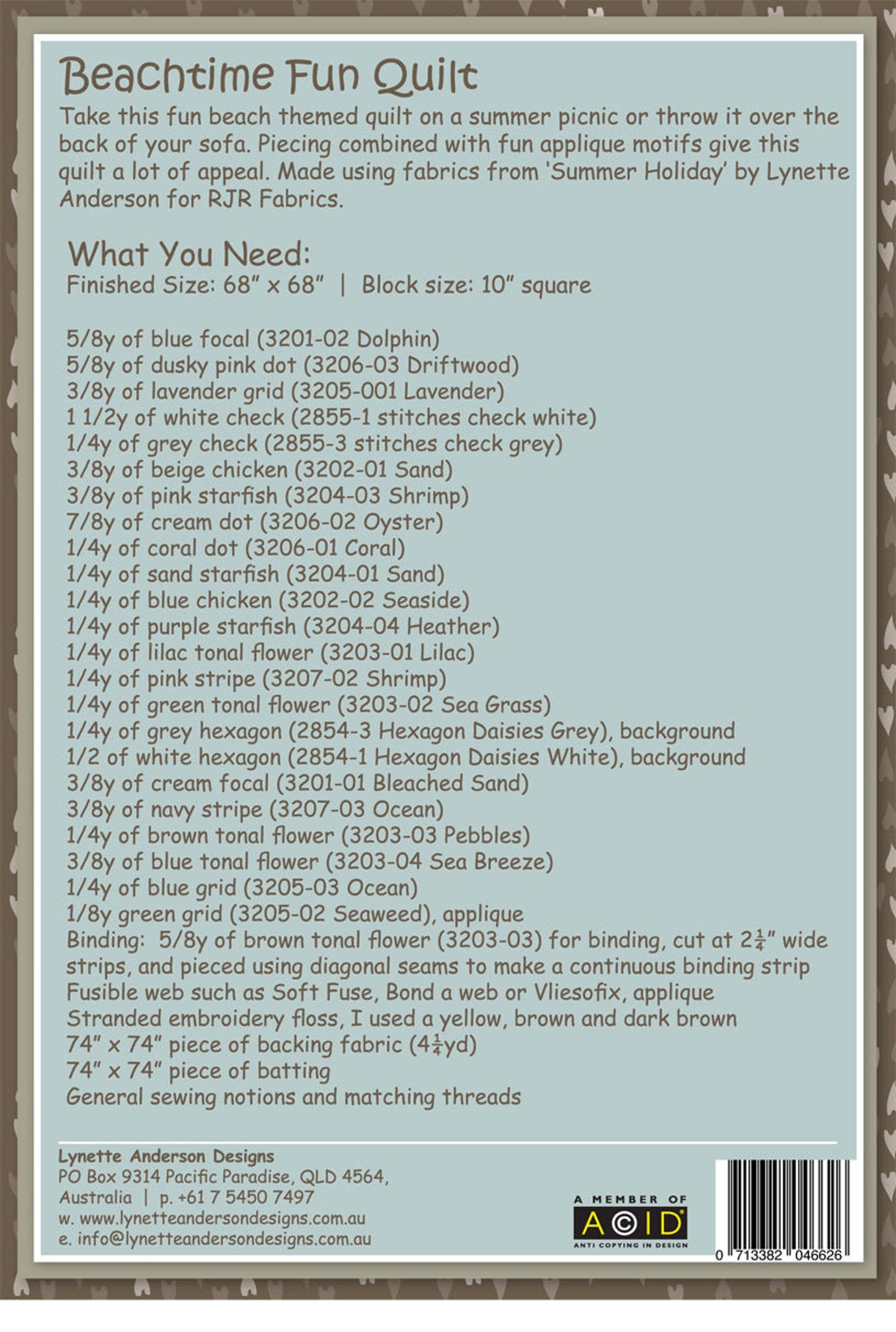 Beachtime Fun Quilt - Downloadable Pattern - Etsy