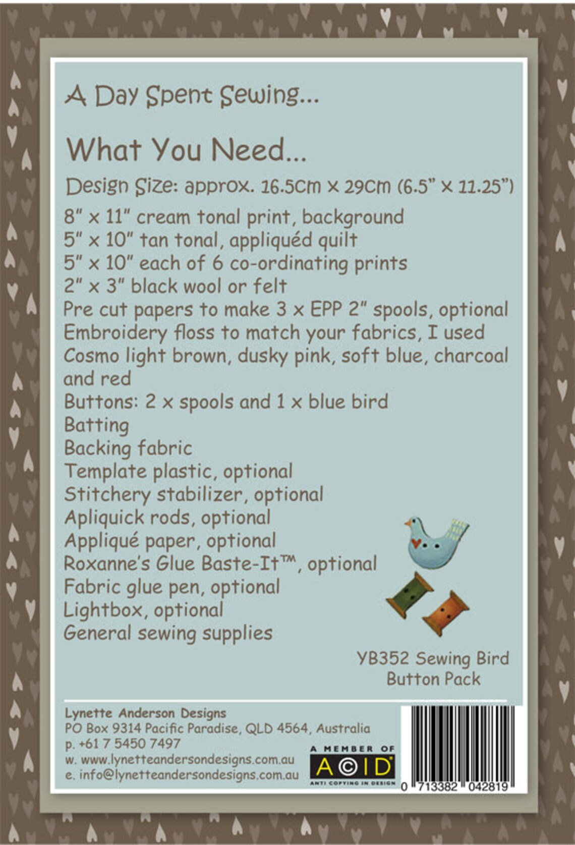 A Day Spent Sewing - Downloadable Pattern - Etsy