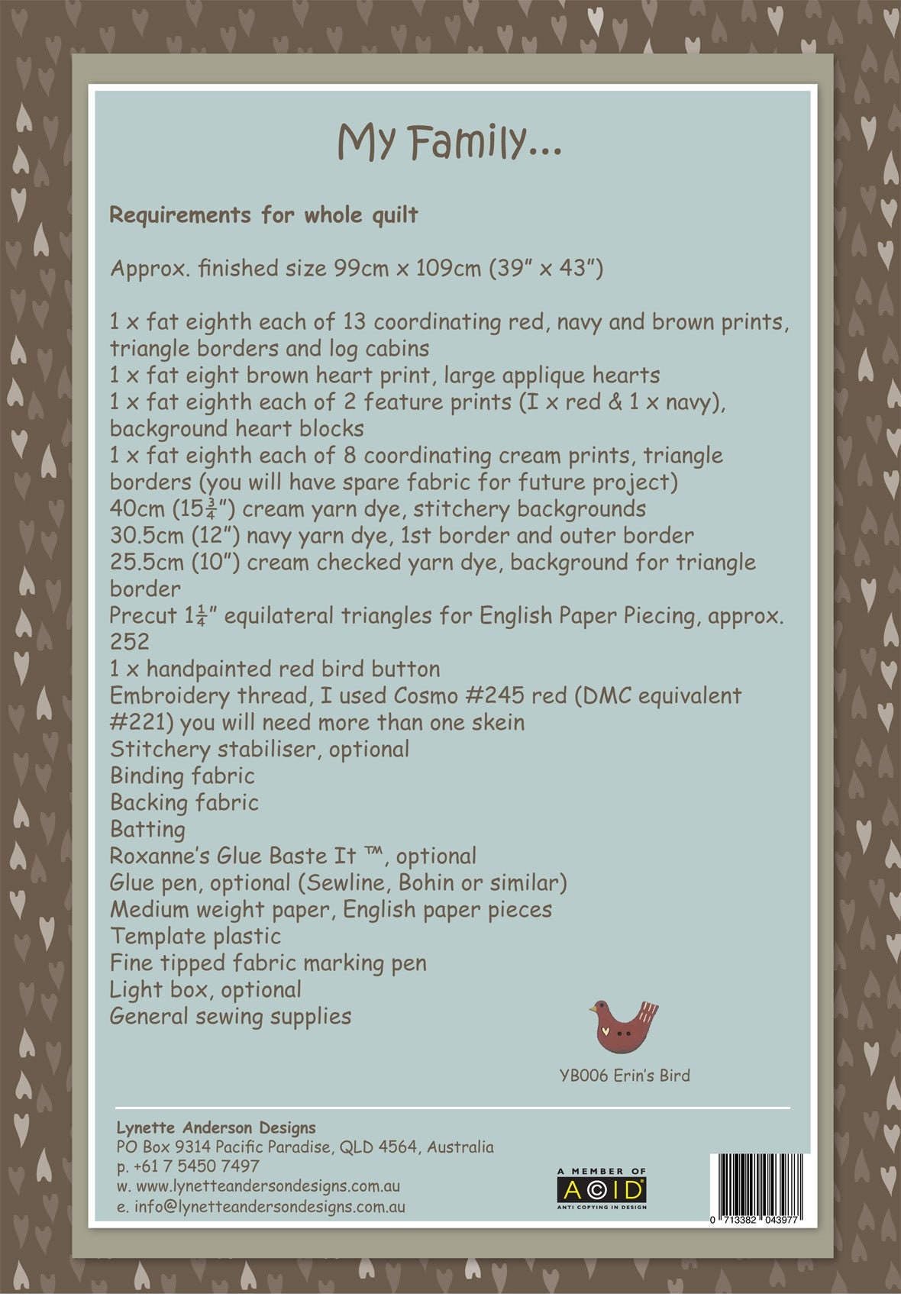 My Family Downloadable Pattern - Etsy