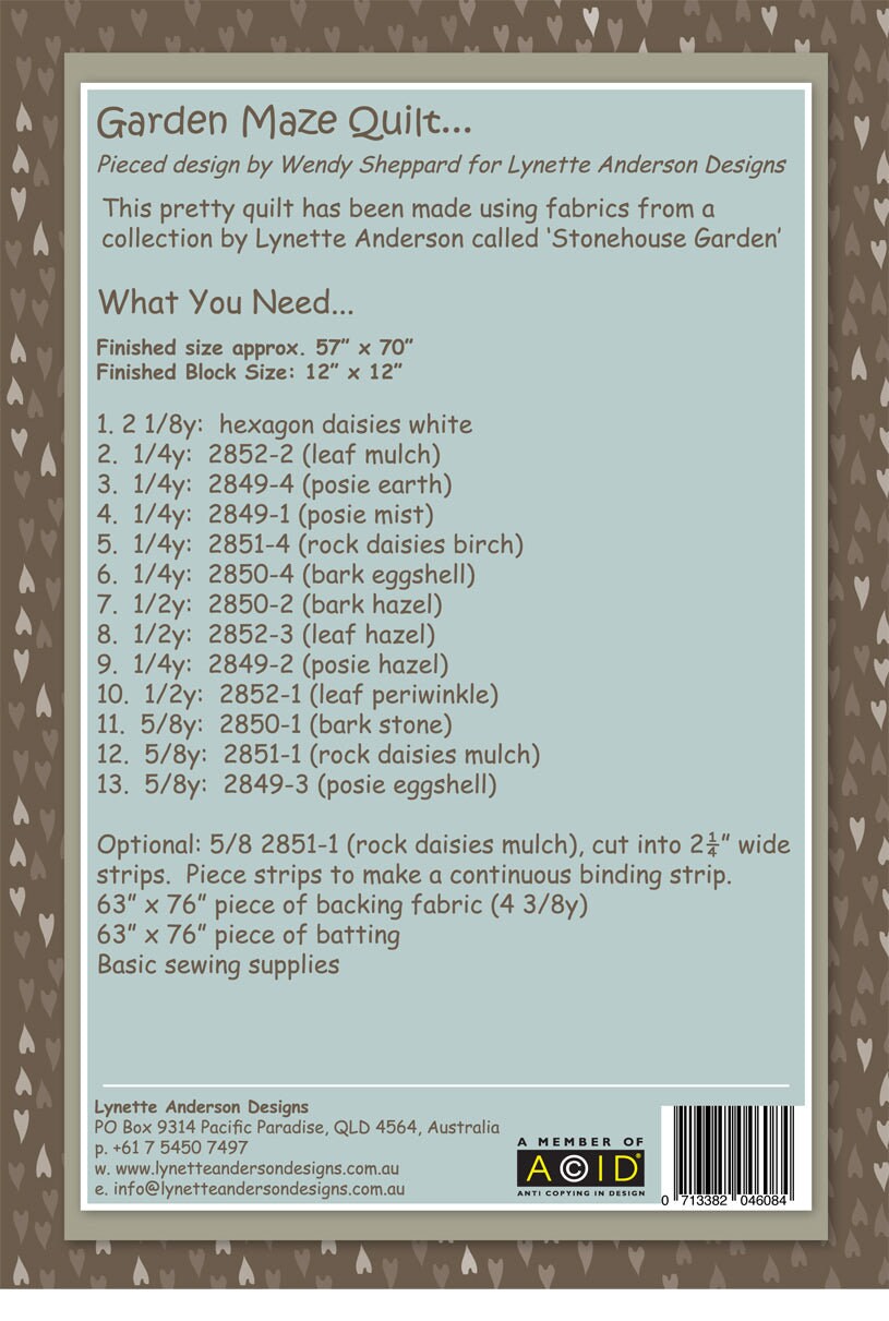 Garden Maze -downloadable Pattern - Etsy