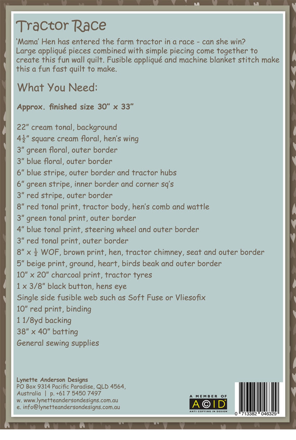 Tractor Race - Downloadable Pattern - Etsy