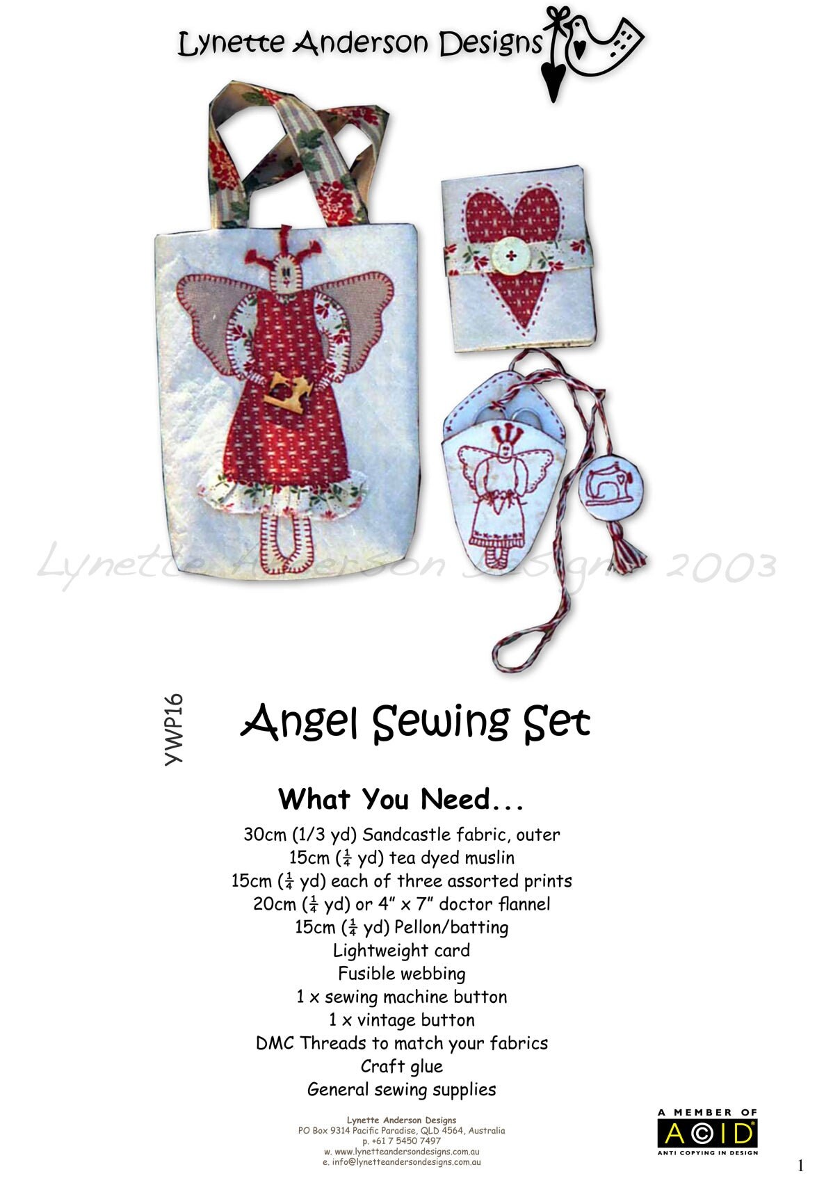 Angel Sewing Set - Download Pattern - Etsy