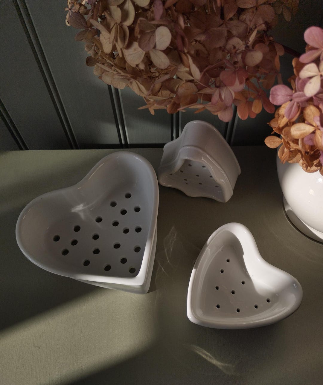 Set of 3 Antique French Apilco Porcelain Heart Cheese Molds - Etsy