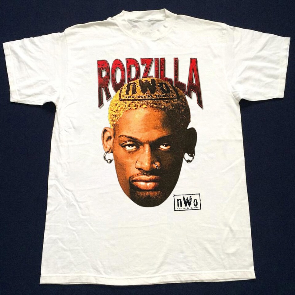 Vintage 90's Rodzilla Dennis Rodman N.W.O T-Shirt, WCW Monday Nitro TNT ...