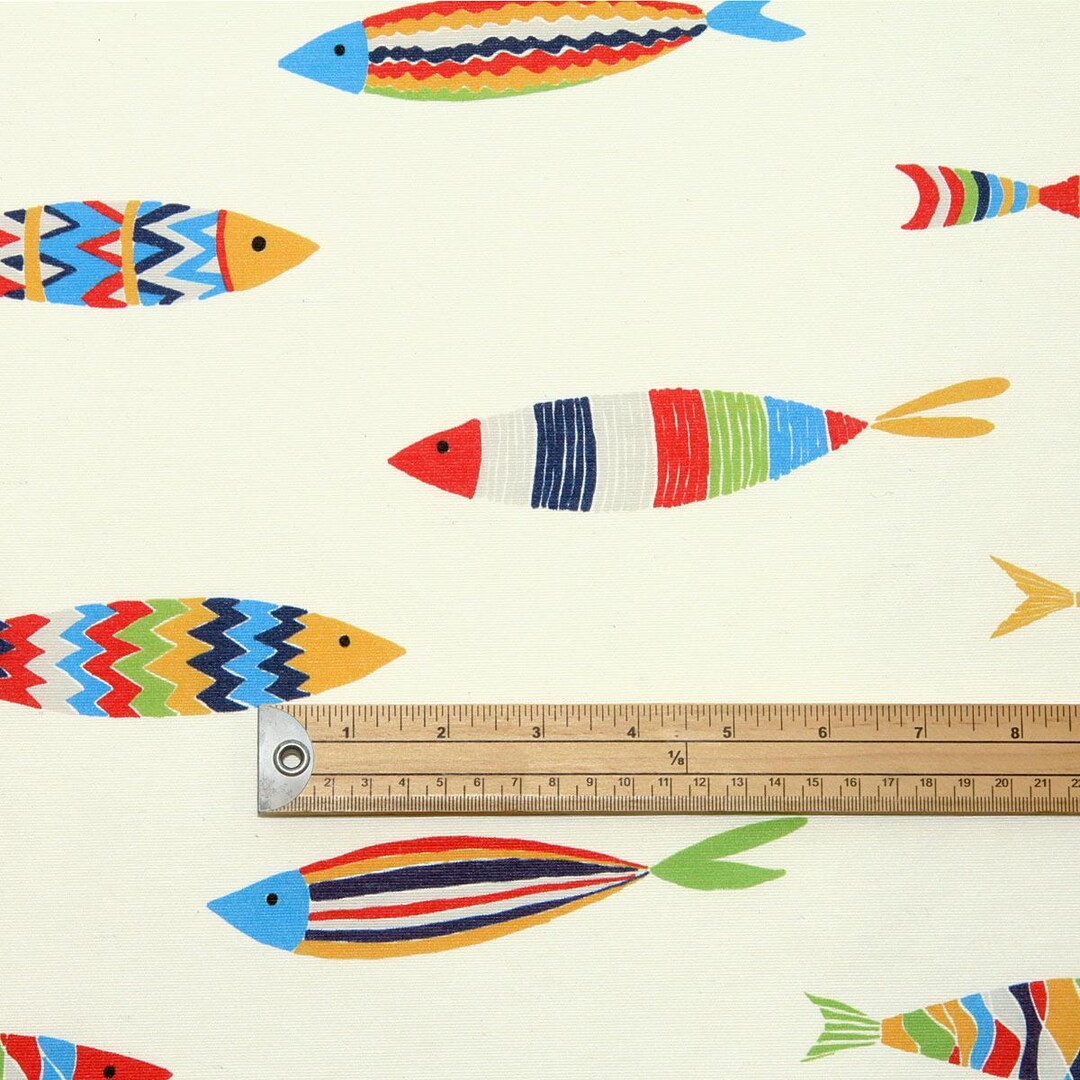 Acrylic Coated, Wipe Clean Tablecloth Fabric - Navarra: Guppy (width ...