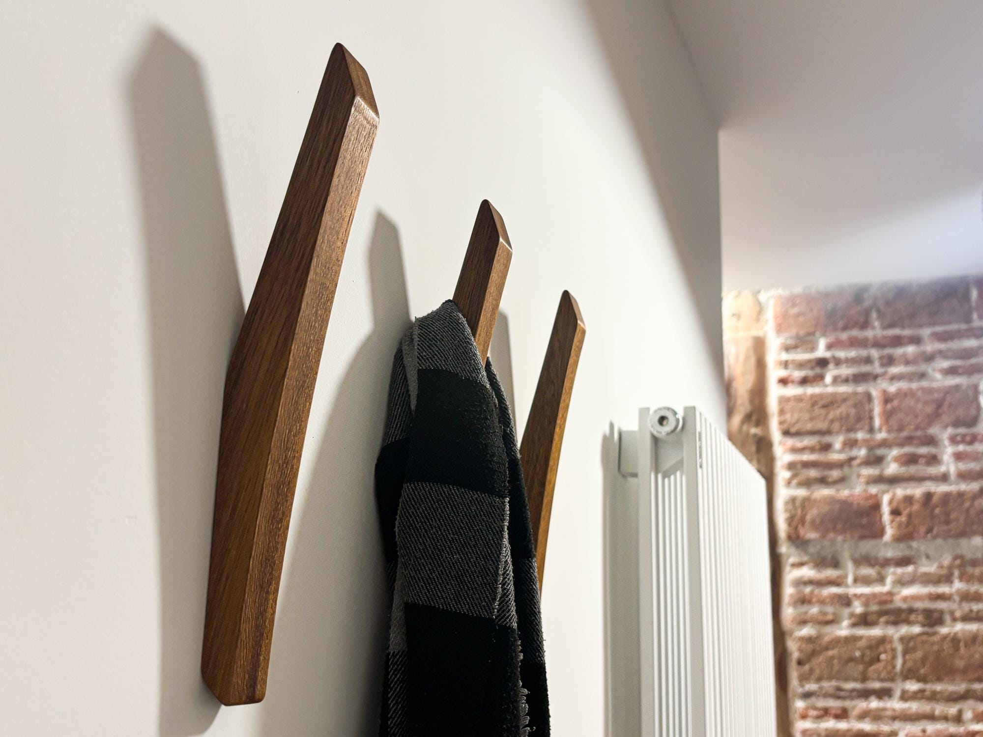Mid-century Modern Coat Hooks Wall Mount | MCM Entryway Organizer ...