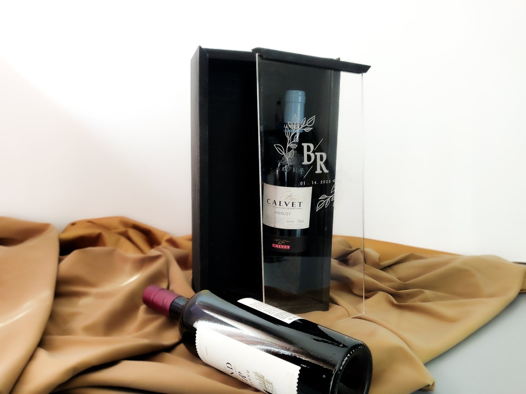 Double Wine Gift Box | Personalized Wooden Wine Box With Acrylic ...
