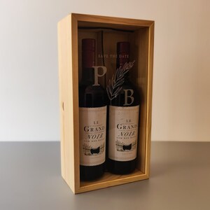 Double Wine Gift Box | Personalized Wooden Wine Box With Acrylic ...