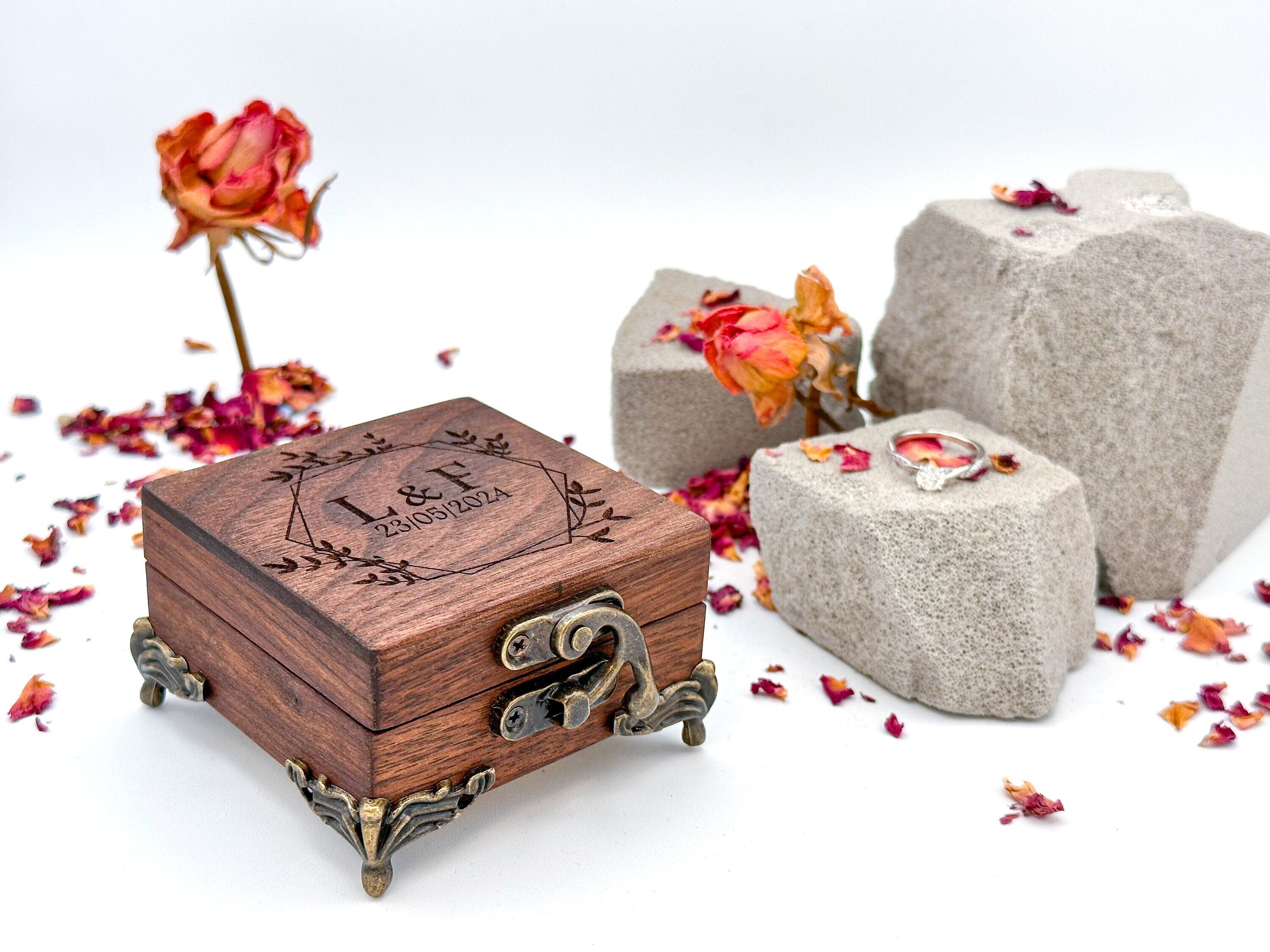 Ring Bearer Box Ring Box Wedding Engagement Ring Box Wedding Proposal ...