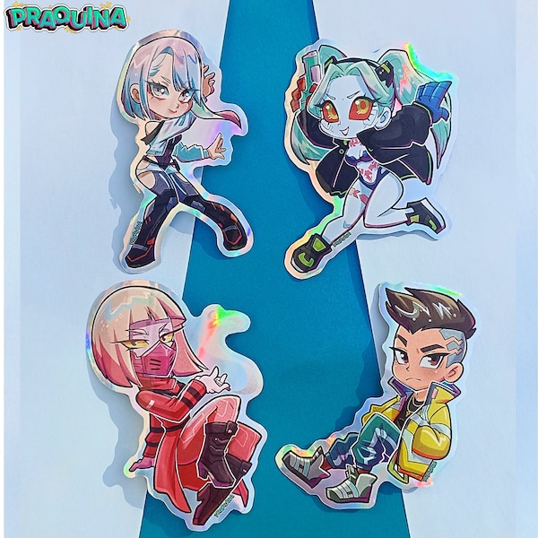 Cyberpunk Holographic Stickers - Etsy