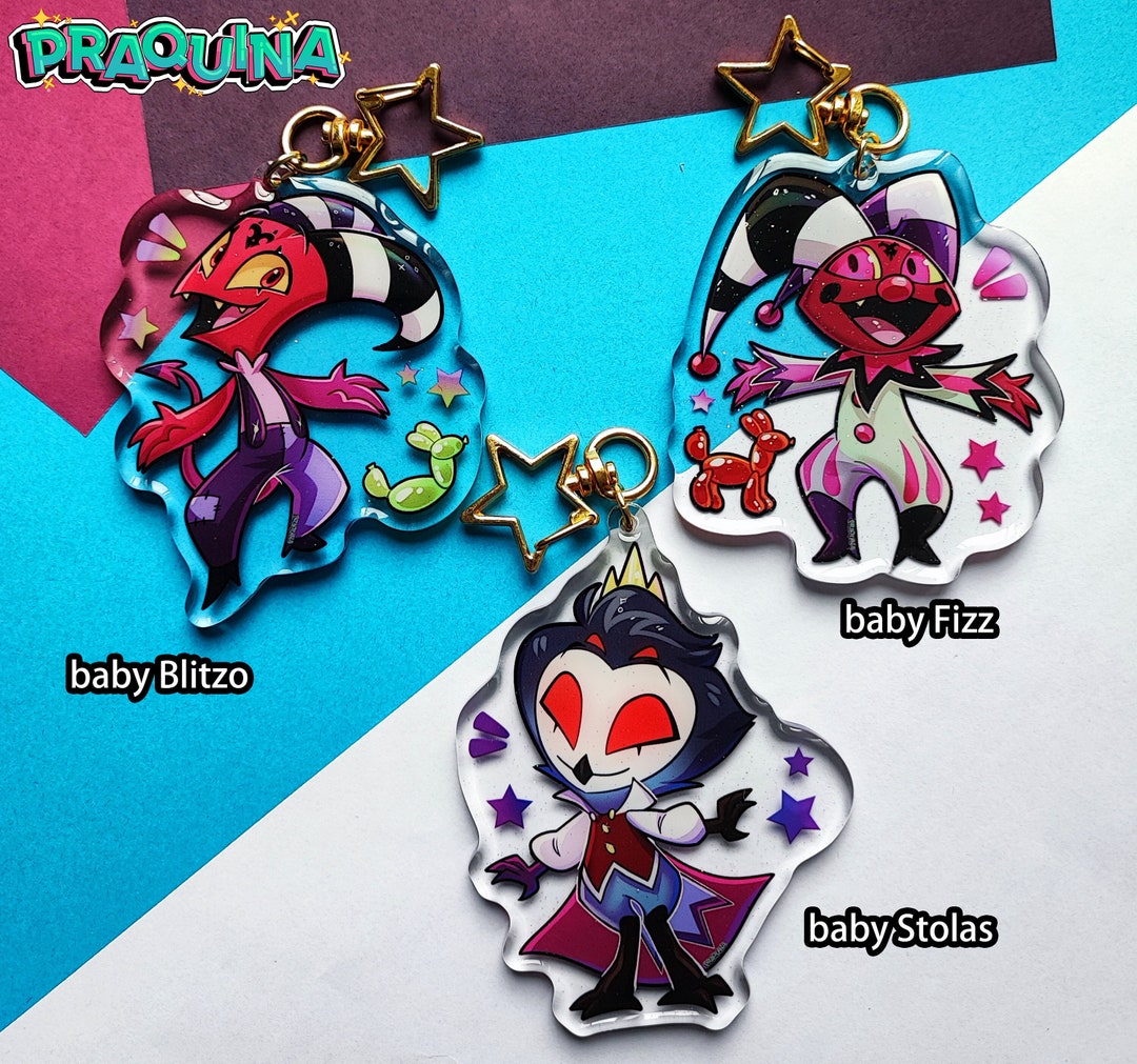 Acrylic Keychains: Helluva Boss Baby Blitzo, Baby Fizzarolli, Baby ...