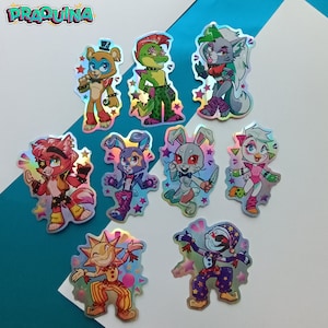 Holographic Vinyl Stickers : FNAF Security Breach - Etsy