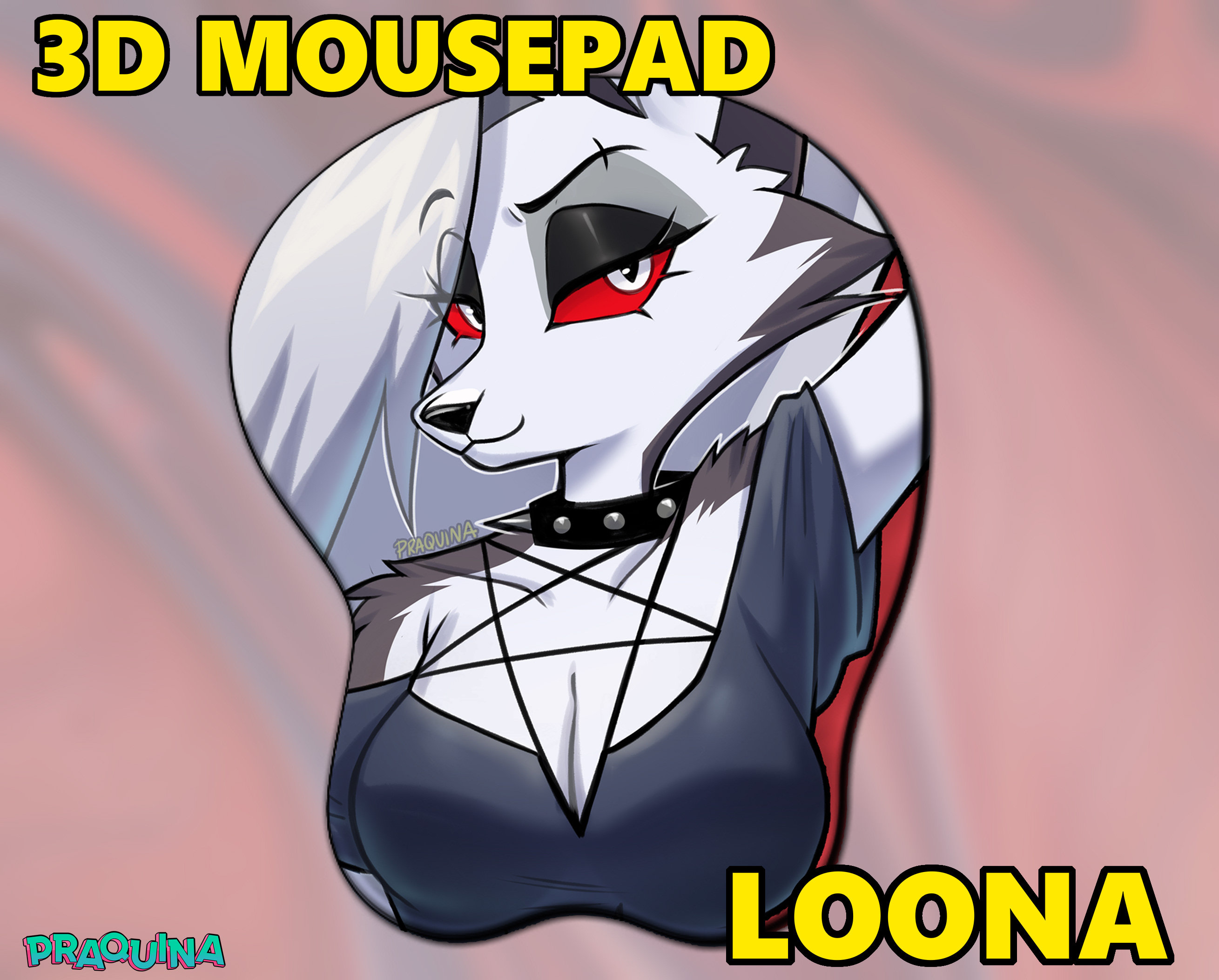 Loona Helluva Boss Furry 3d Oppai Mousepad With Wrist Rest Etsy Uk