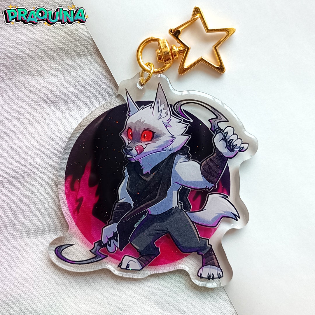 Acrylic Keychains: Wolf From Pussinboots - Etsy