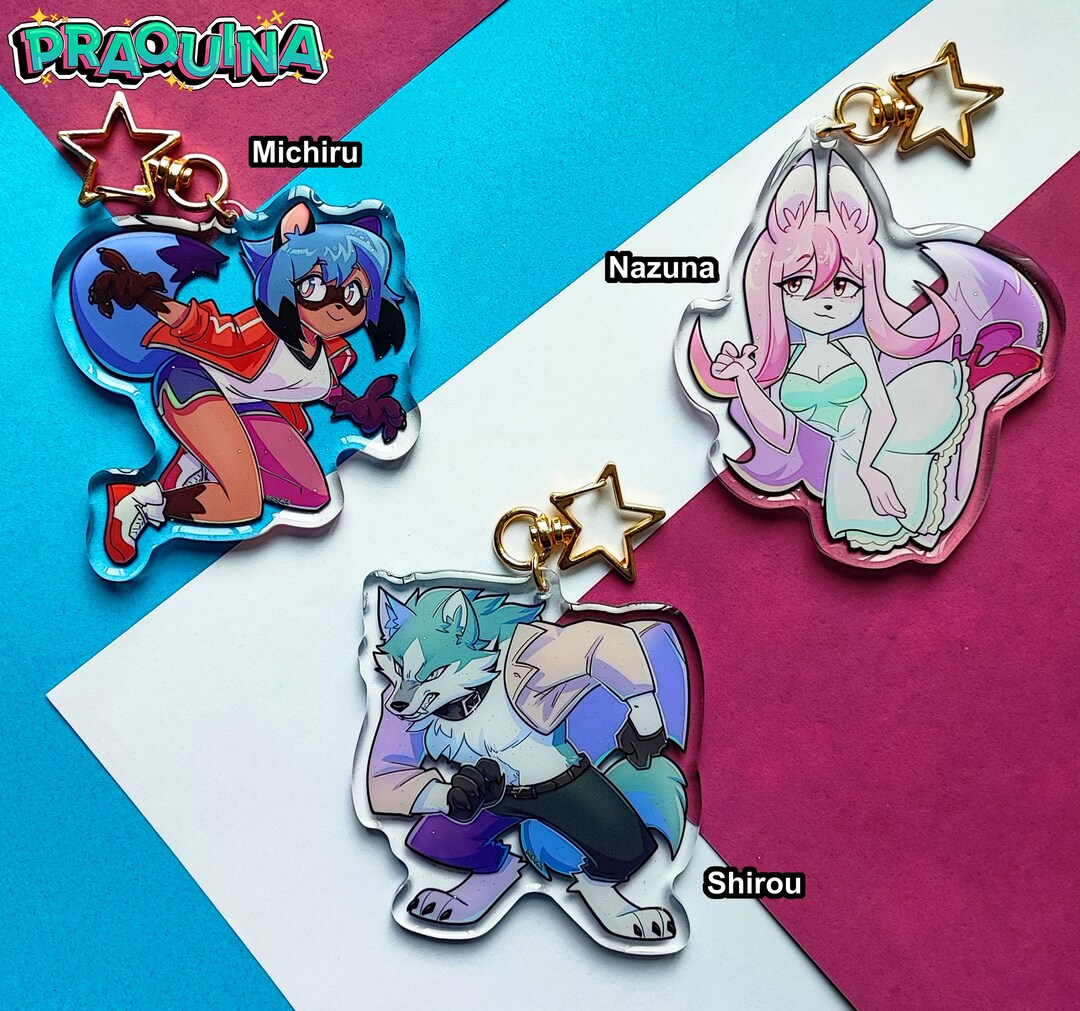 Acrylic Keychains : BNA Michiru, Nazuna, Shirou - Etsy