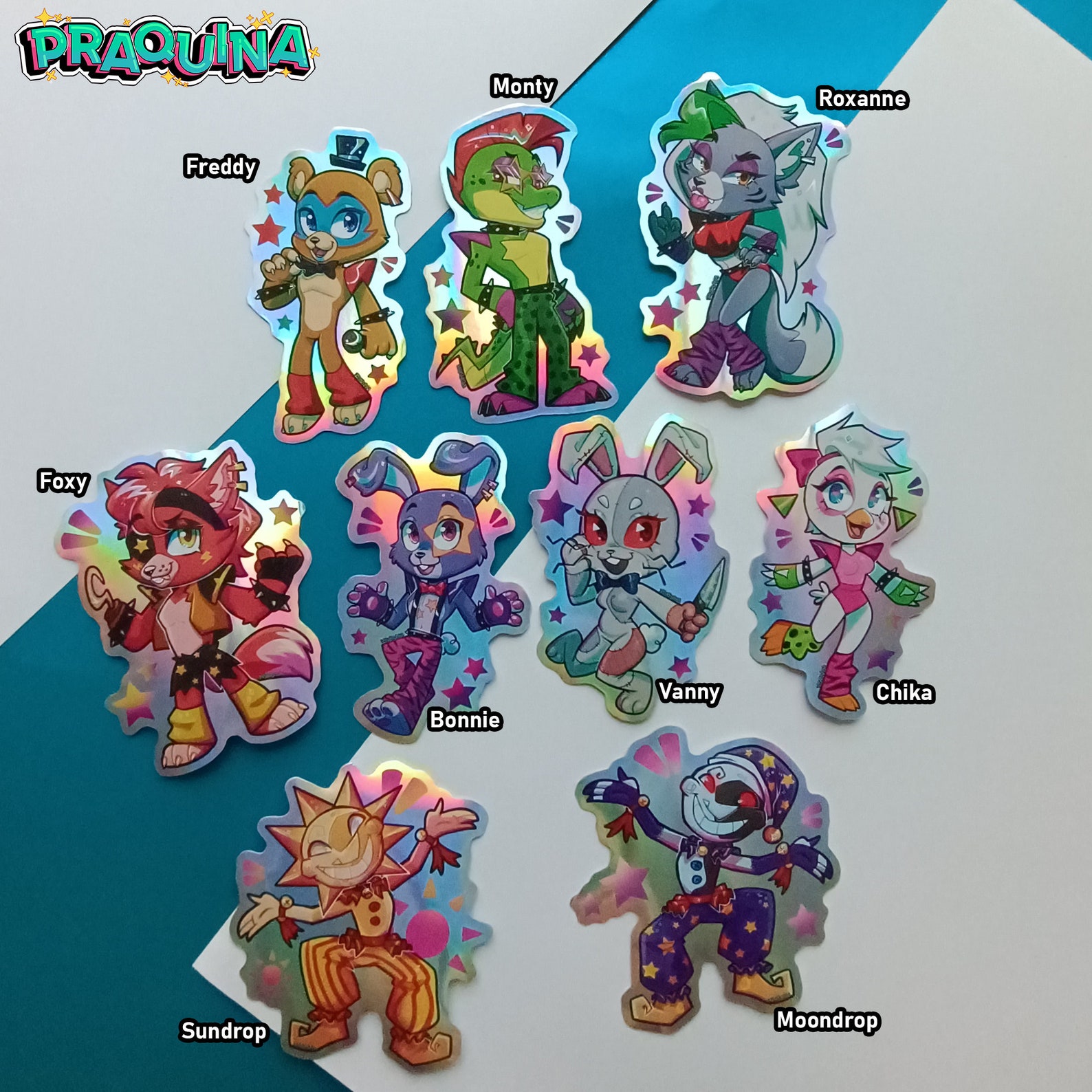 Holographic Vinyl Stickers : FNAF Security Breach - Etsy