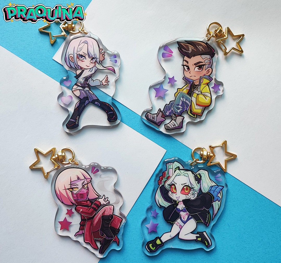 Acrylic Keychains: Cyberpunk Edgerunners - Etsy