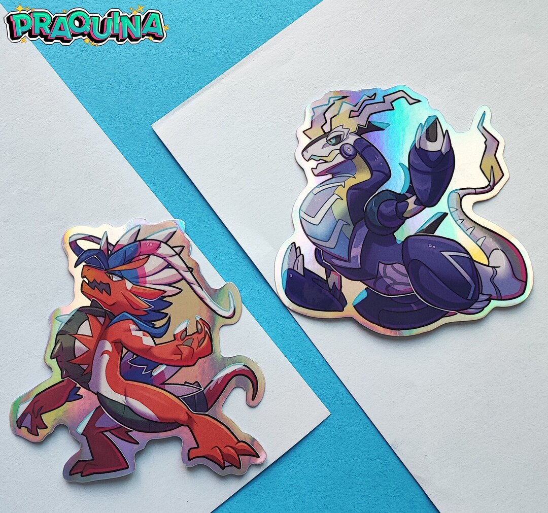 Holographic Vinyl Stickers: Pokemon Koraidon & Miraidon - Etsy