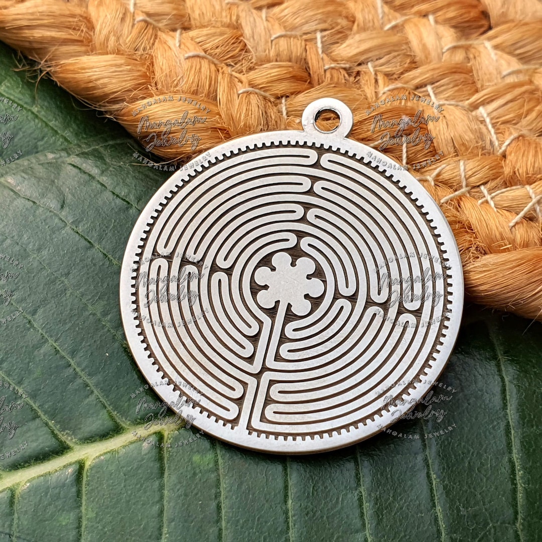 Labyrinth of Chartres Cathedral Sterling Silver Pendant | Spiritual ...