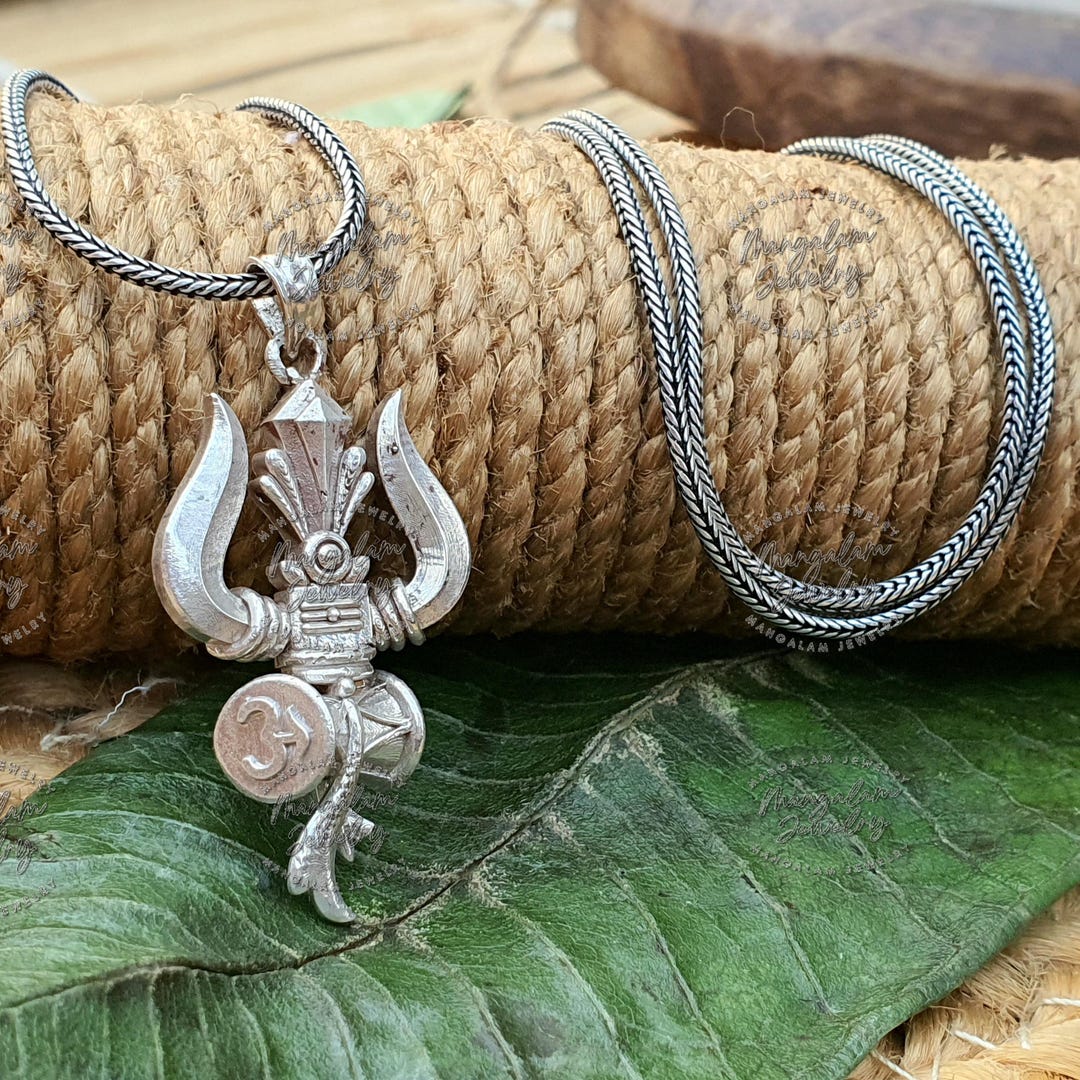 Silver Trishul Pendent , Shiva Trident Pendent, Silver Trident Pendent ...