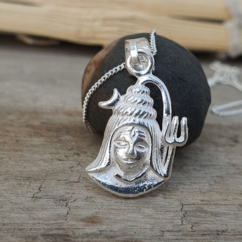 Lord Shiva Pendant in 925 Sterling Silver, India God Pendant, Shiva ...