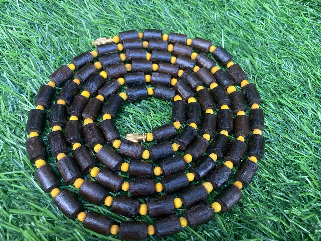 Brown Tulsi Necklace, Tulsi Mala, Krishna Necklace, Kantha Mala, God ...