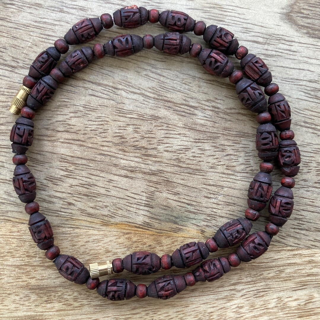 Radha Tulsi Mala Tulasi Bead Necklace Kanthi India Women Men - Etsy